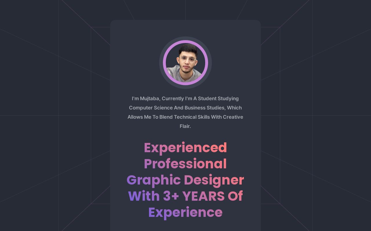 Mujtaba | Graphic Designer & Creative Professional | Comprehensive Portfolio: From Social Media